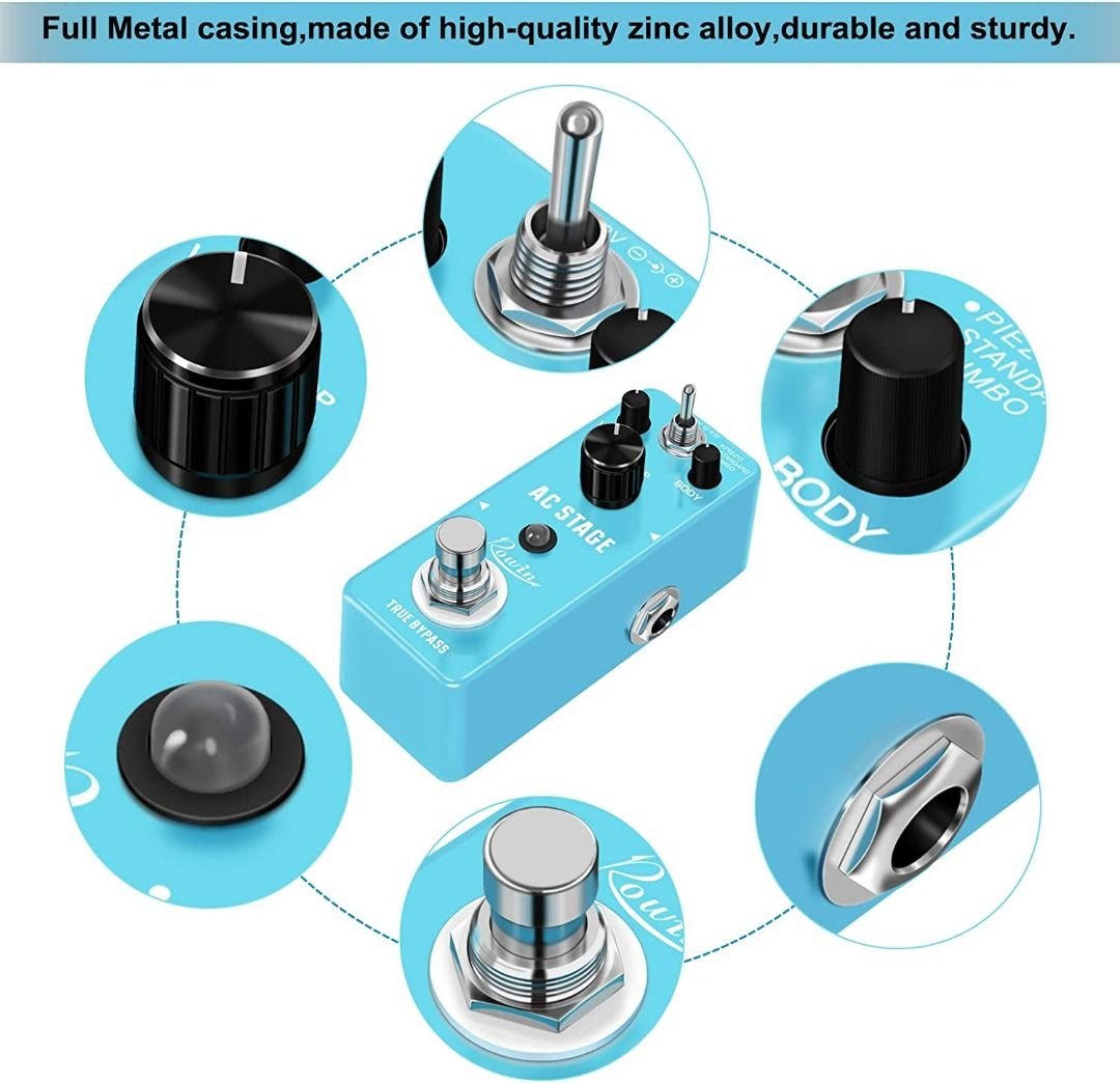 016) Rowin Guitar AC Stage Pedal Guitar Effect Pedal 3 Modes Acoustic ...