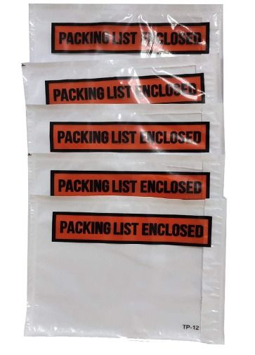 100 PC SET Packing List Enclosed Full Sticker Sleeve Self Sealing ...