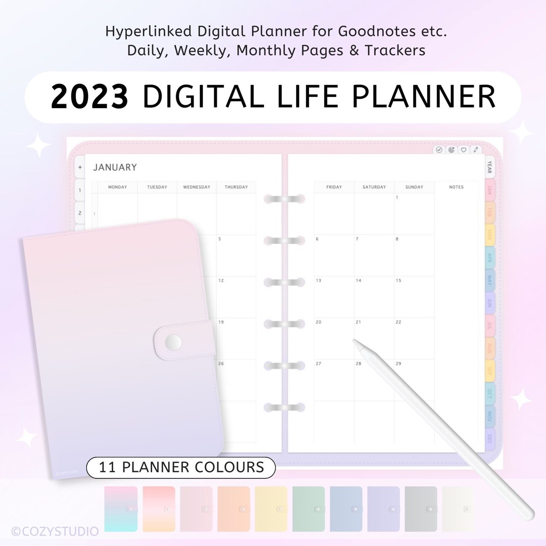2023 Digital Life Planner for GoodNotes iPad and other apps supporting ...