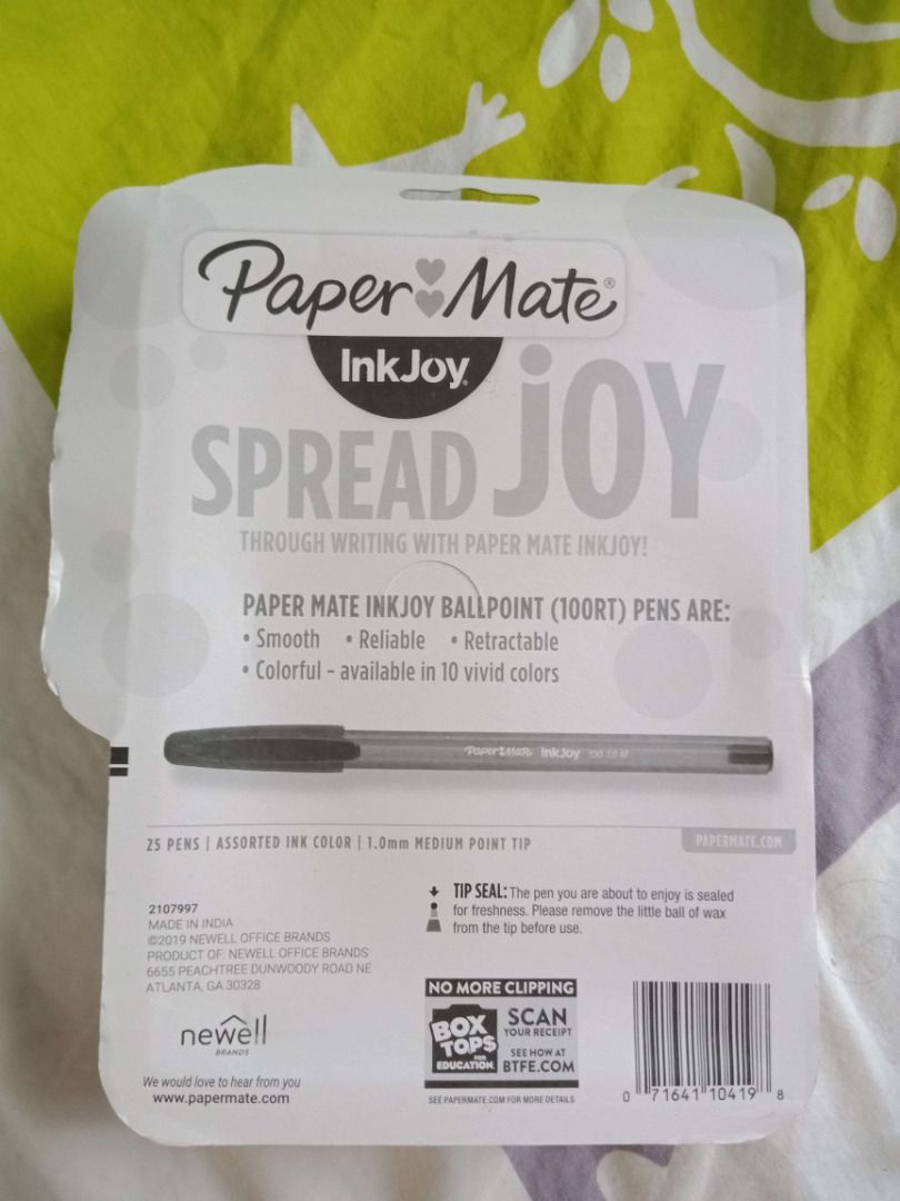 25 PC SET PAPERMATE Ink Joy Ballpoint Pens Ultra Smooth Ink 100RT ...