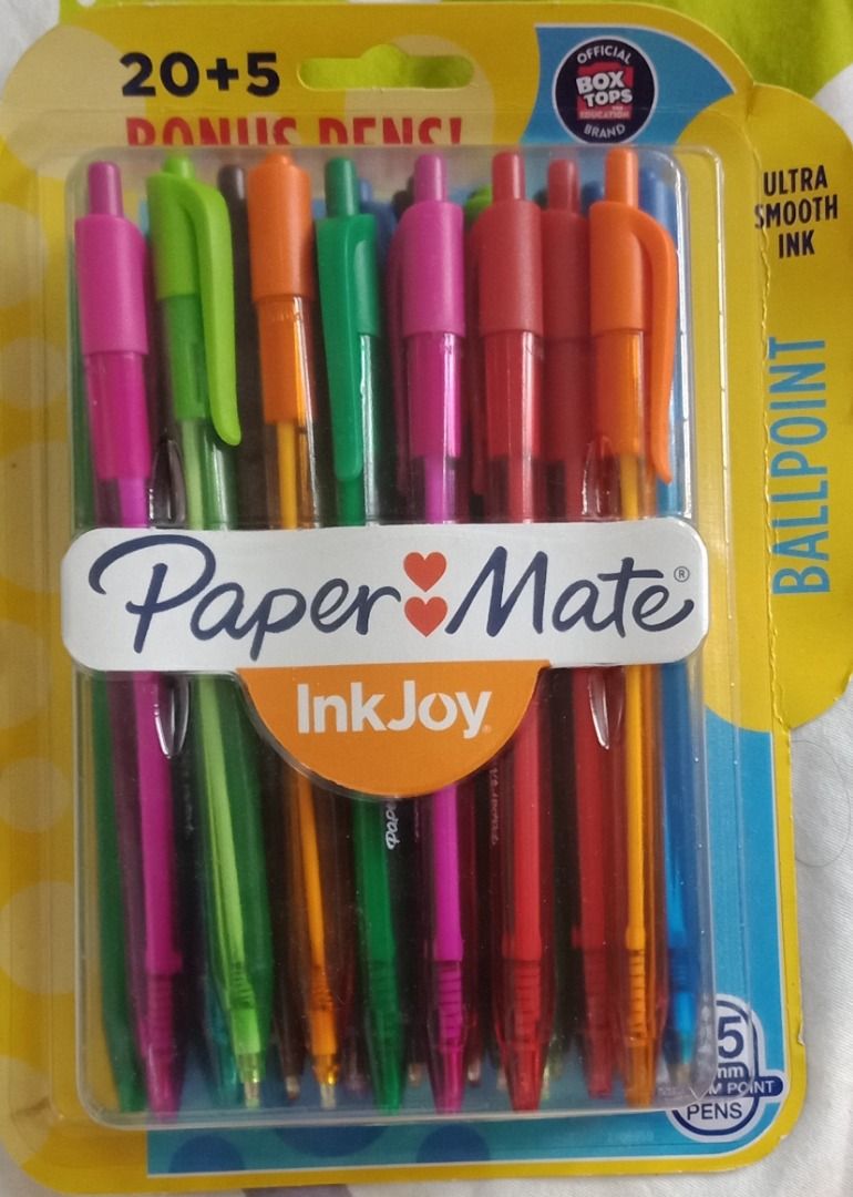 25 PC SET PAPERMATE Ink Joy Ballpoint Pens Ultra Smooth Ink 100RT ...