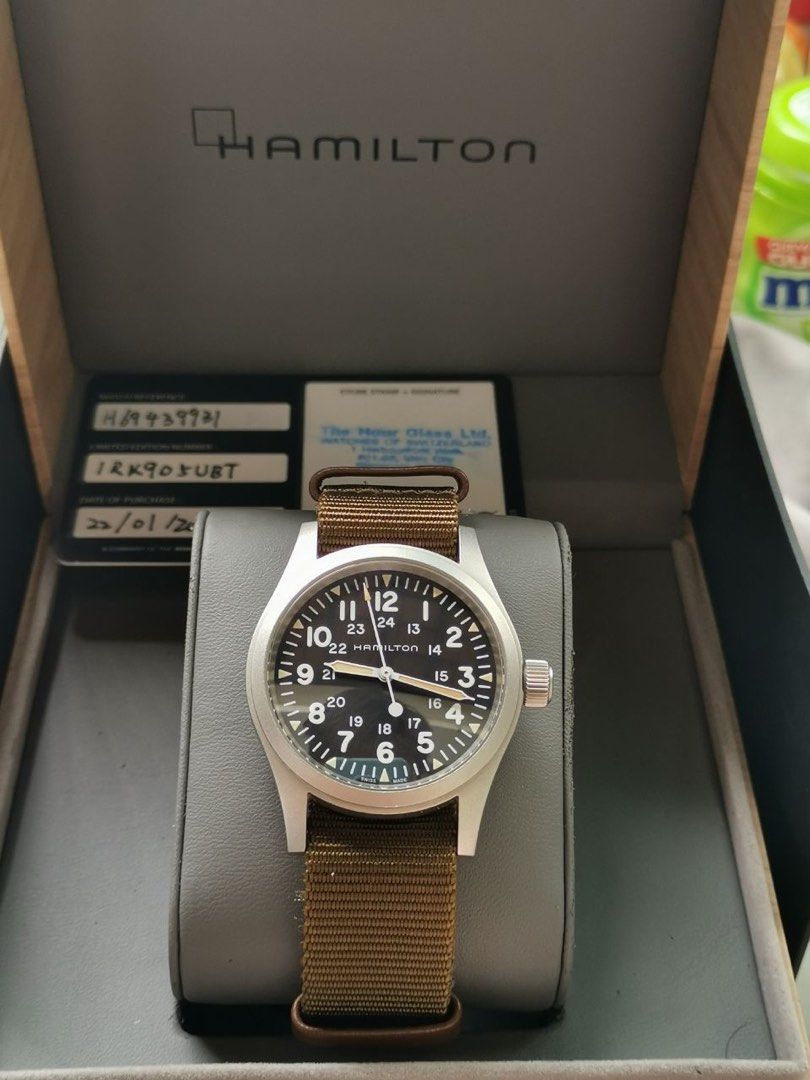 38mm full set Hamilton Khaki Mechanical h50 movement Field Military ...