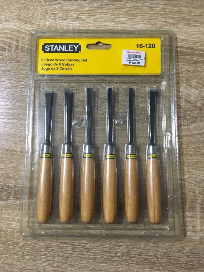 6 piece Stanley wood carving set, Hobbies & Toys, Stationary & Craft ...