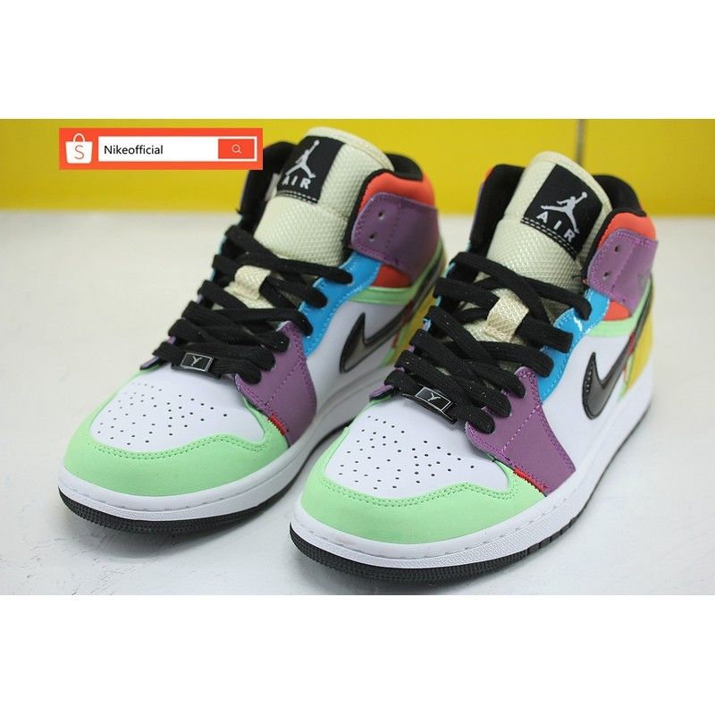 Authentic Nike Air JORDAN 1 MID SE Lightbulb Multi-color Sneaker Shoes ...