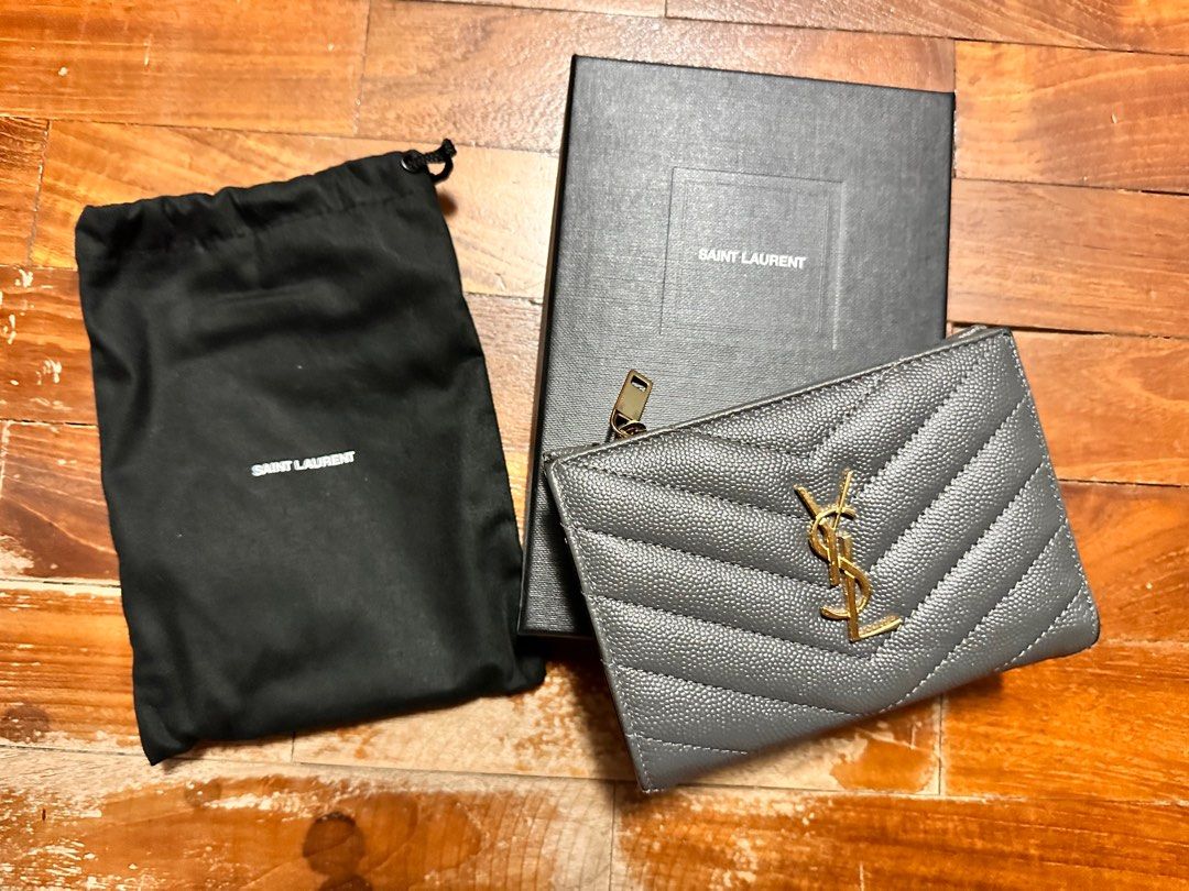 AUTHENTIC YSL small Bi fold wallet (yves saint laurent), Women's ...