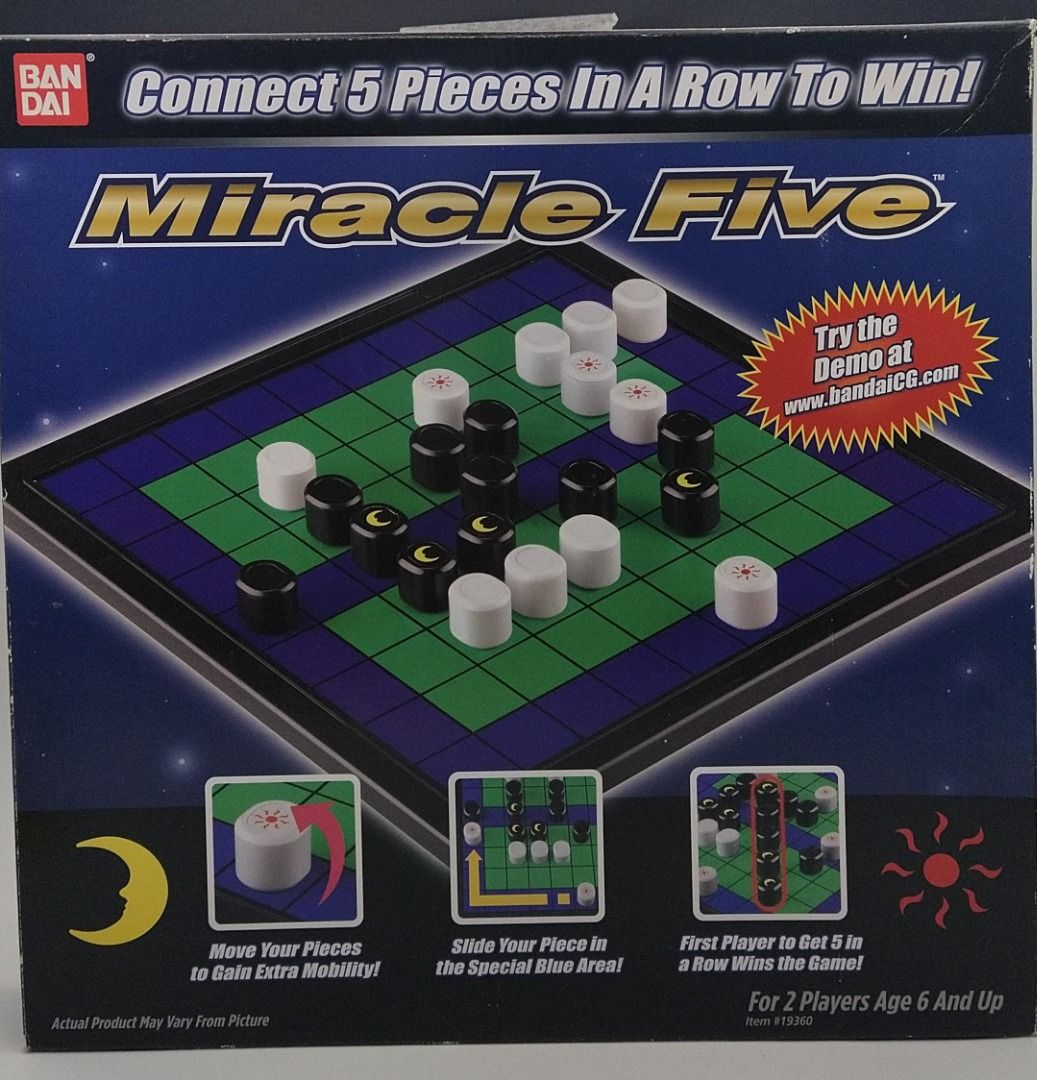 BANDAI Miracle Five Connect Five Pieces in a Row Gomoku Gobang Strategy ...