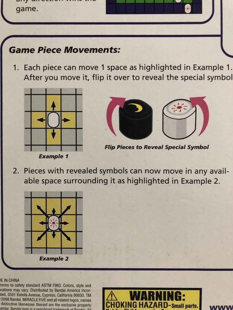 BANDAI Miracle Five Connect Five Pieces in a Row Gomoku Gobang Strategy ...