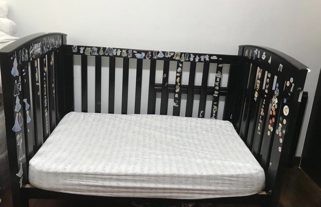 Boori Convertible Cot Bed (Dark Brown), Babies & Kids, Baby Nursery ...