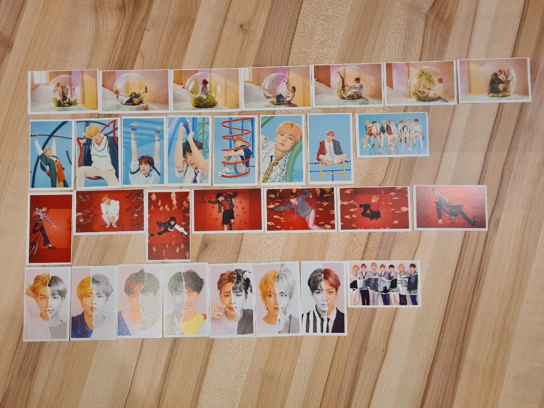 BTS LOMO CARDS SET (30 cards, 2 group cards and 28 member cards ...