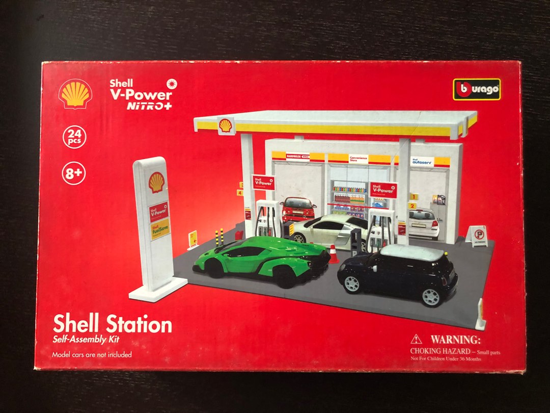 "BURAGO" Shell station self-assembly kit (model cars are not included ...