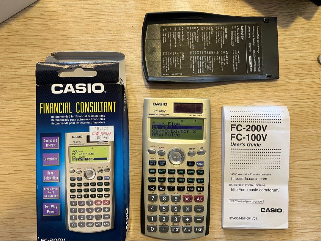 Casio FC-200V Financial Calculator, Computers & Tech, Office & Business ...