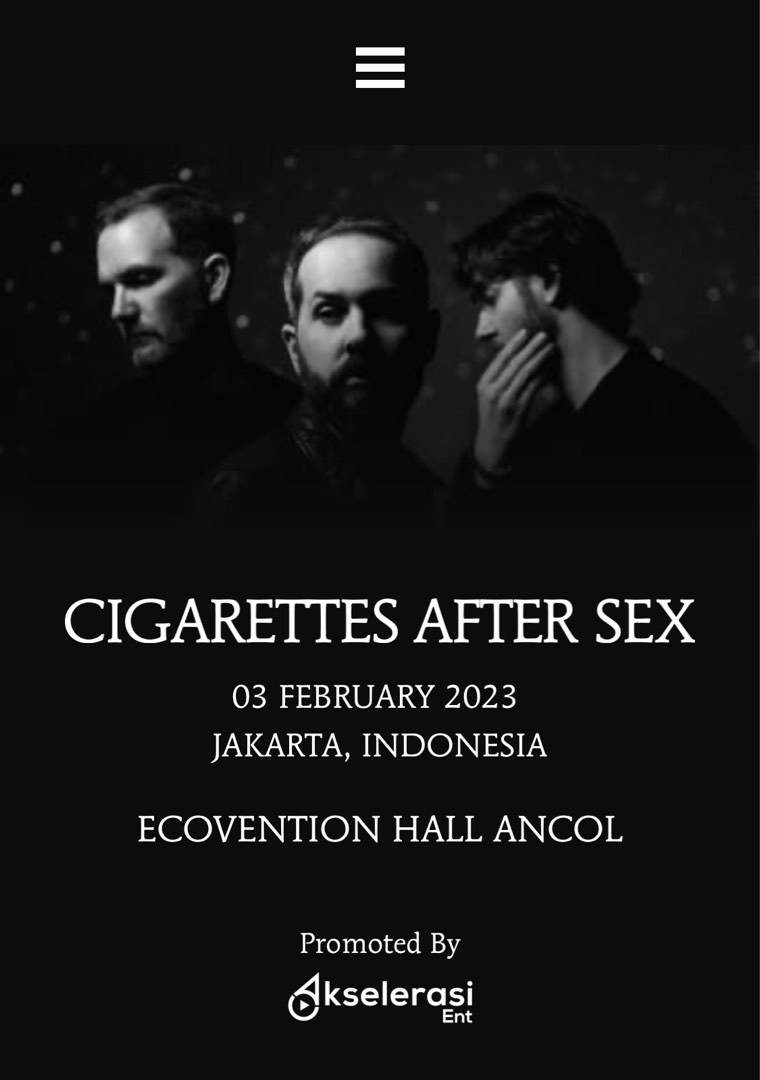Cigarettes After Sex Tickets X2 Tickets And Vouchers Event Tickets On