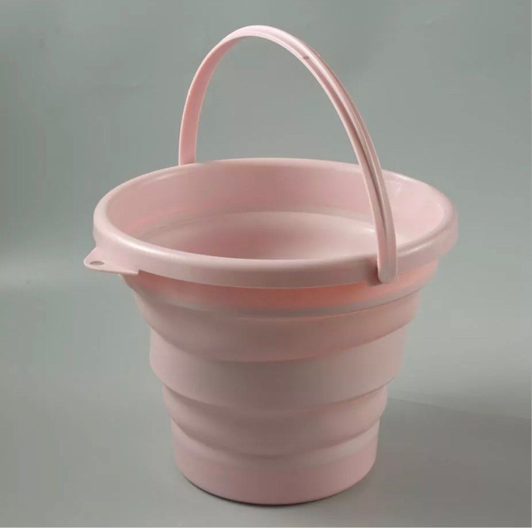 Collapsible Pail 5L light pink, Furniture & Home Living, Cleaning ...