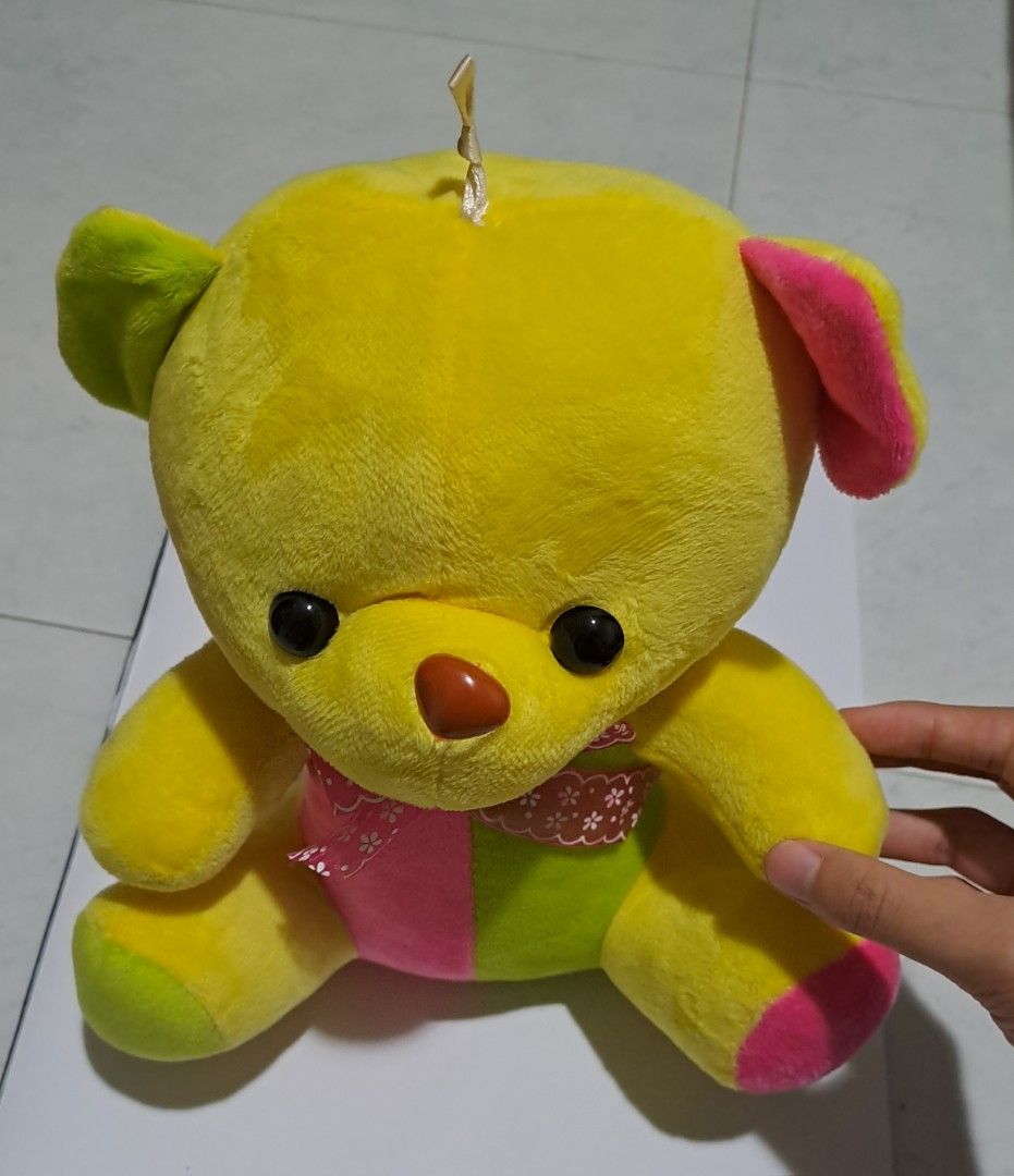 Colourful Bear Plush Toy, Hobbies & Toys, Toys & Games on Carousell