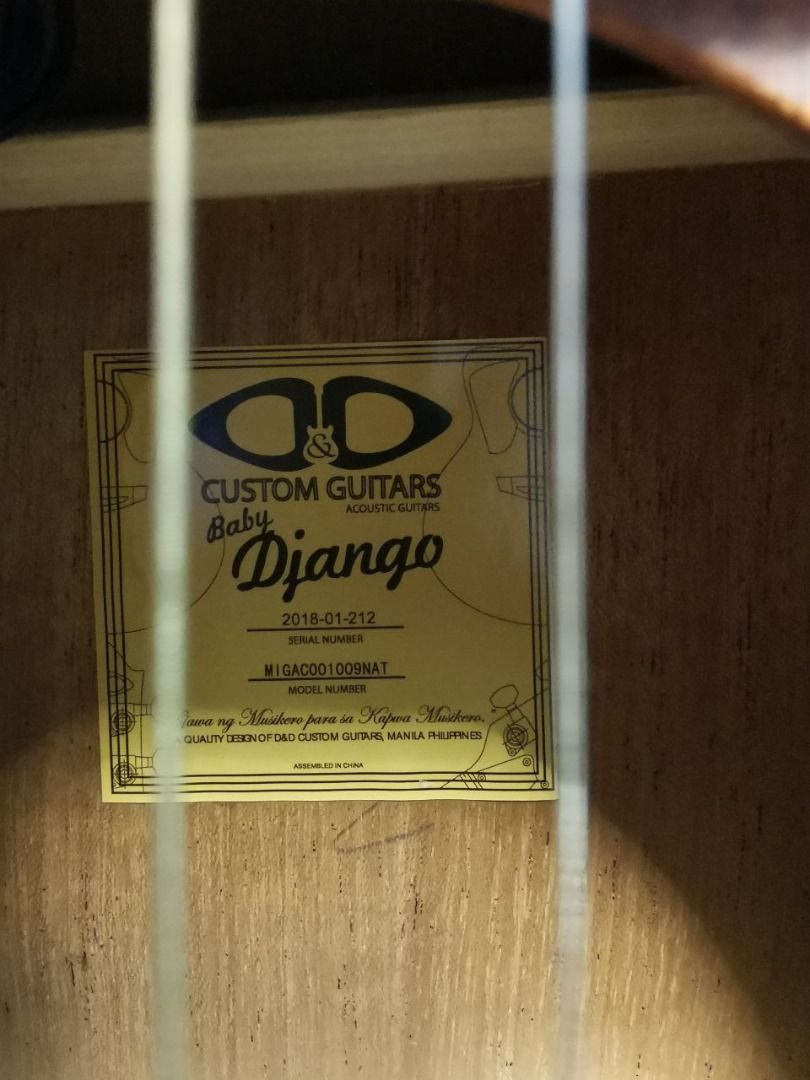 D&D Baby Django Guitar (w/ bag), Hobbies & Toys, Music & Media, Musical ...