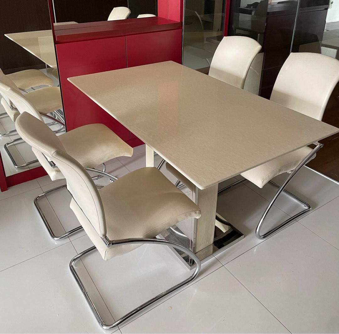 Dining Table (6 Pax), Furniture & Home Living, Furniture, Tables & Sets ...