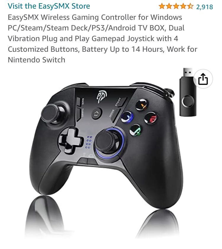 EasySMX 9110 PC Wireless controller, Video Gaming, Gaming Accessories, Controllers on Carousell