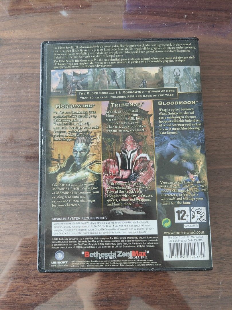 morrowind back cover