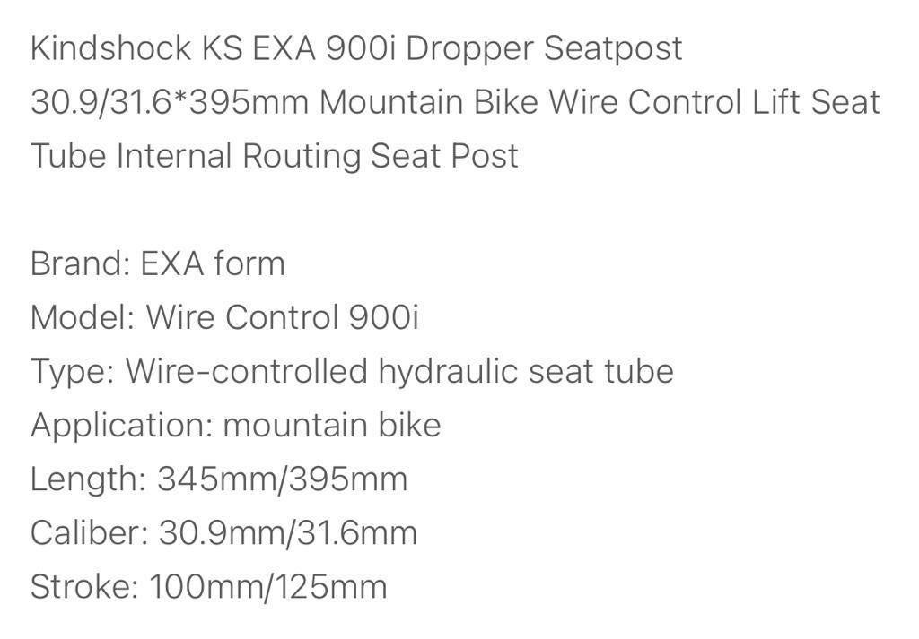 EXA Dropper Post, Sports Equipment, Bicycles & Parts, Parts ...