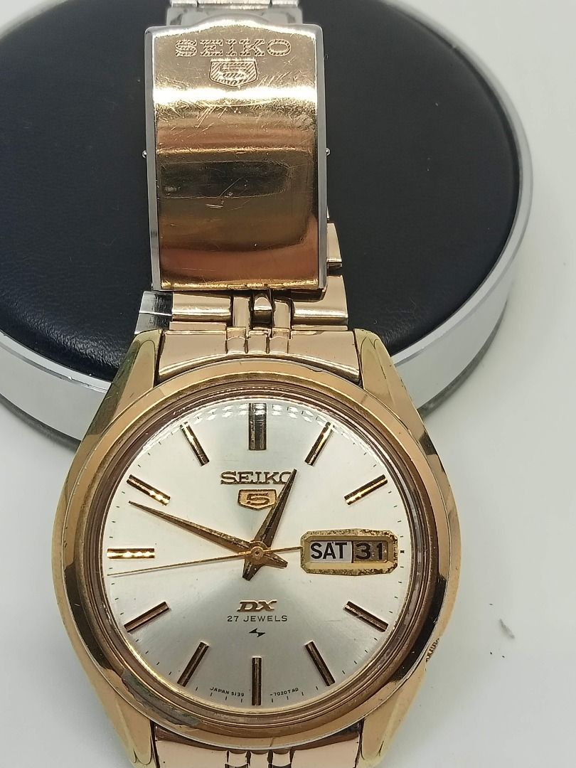 Extremely Rare! Vintage February 1968 Seiko 5 DX DAINI Series 5139-7020 AD 27J, Gold-Filled ...
