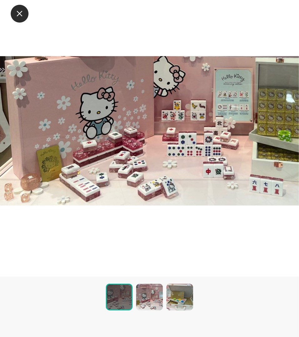 Fairprice Hello kitty mahjong set (gold), Everything Else on Carousell