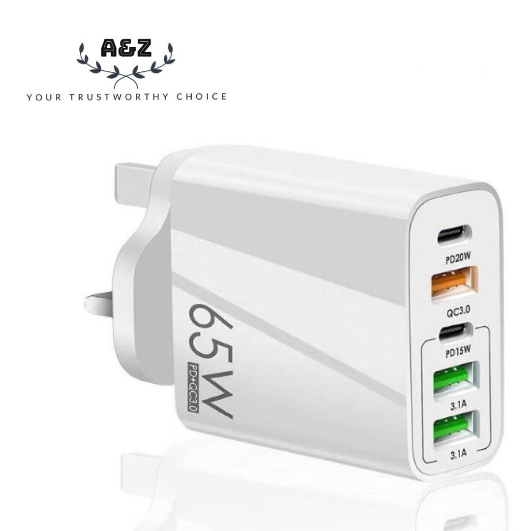 FAST CHARGING 65 W USB-C POWER ADAPTER (Apple and Android phone ...
