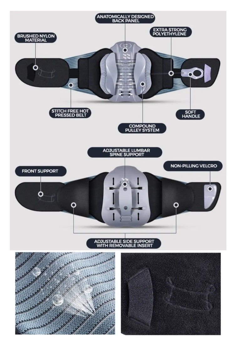 Flexback Pro Lumbar Brace, Health & Nutrition, Braces, Support ...