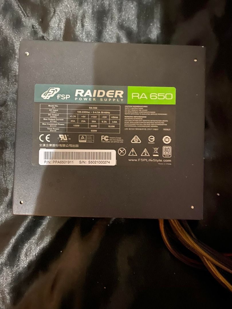 FSP Raider RA-650Wats True Rated 80+ Silver, Computers & Tech, Parts ...