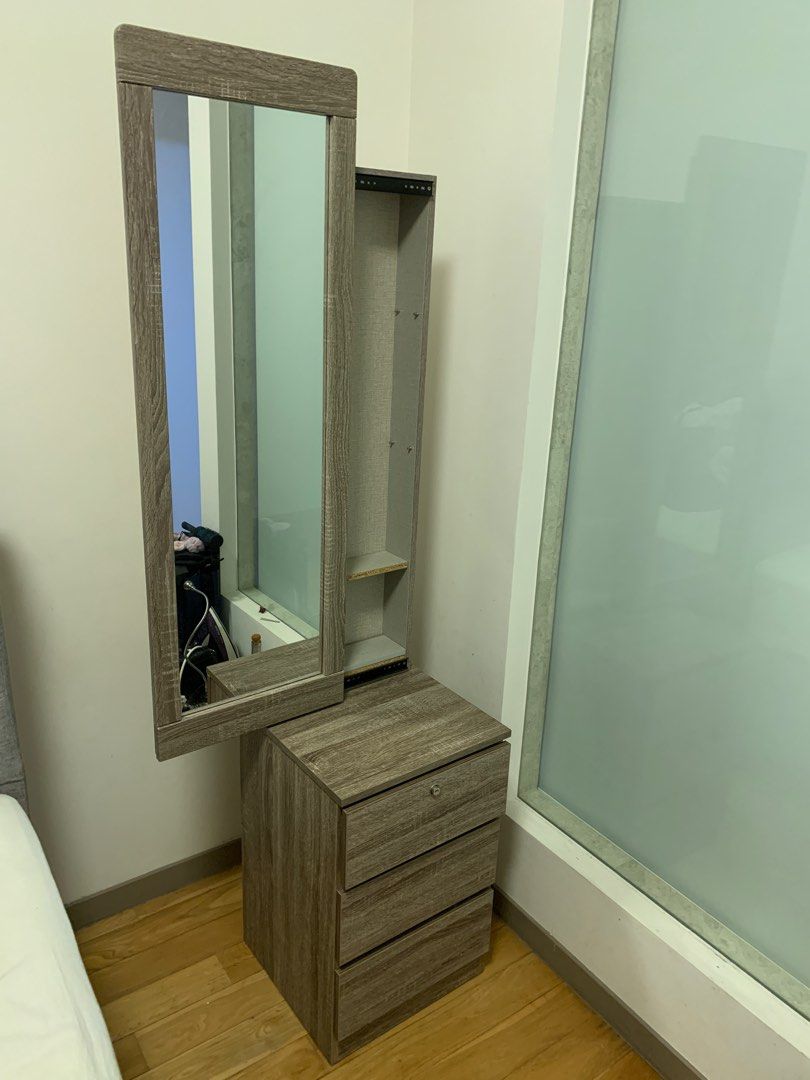 Full View Mirror Sliding Dressing Table, Furniture & Home Living ...