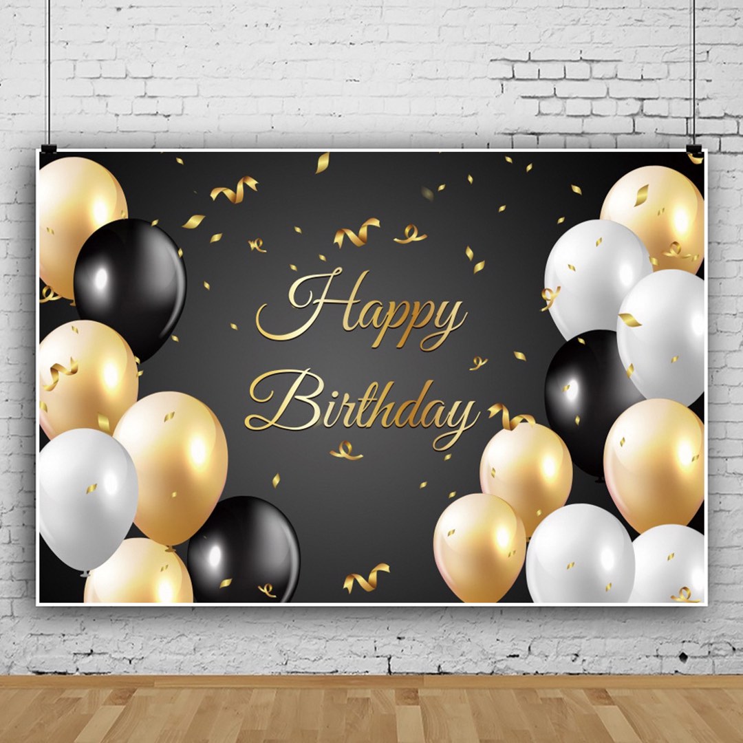 Generic birthday banner backdrop / party deco, Hobbies & Toys ...