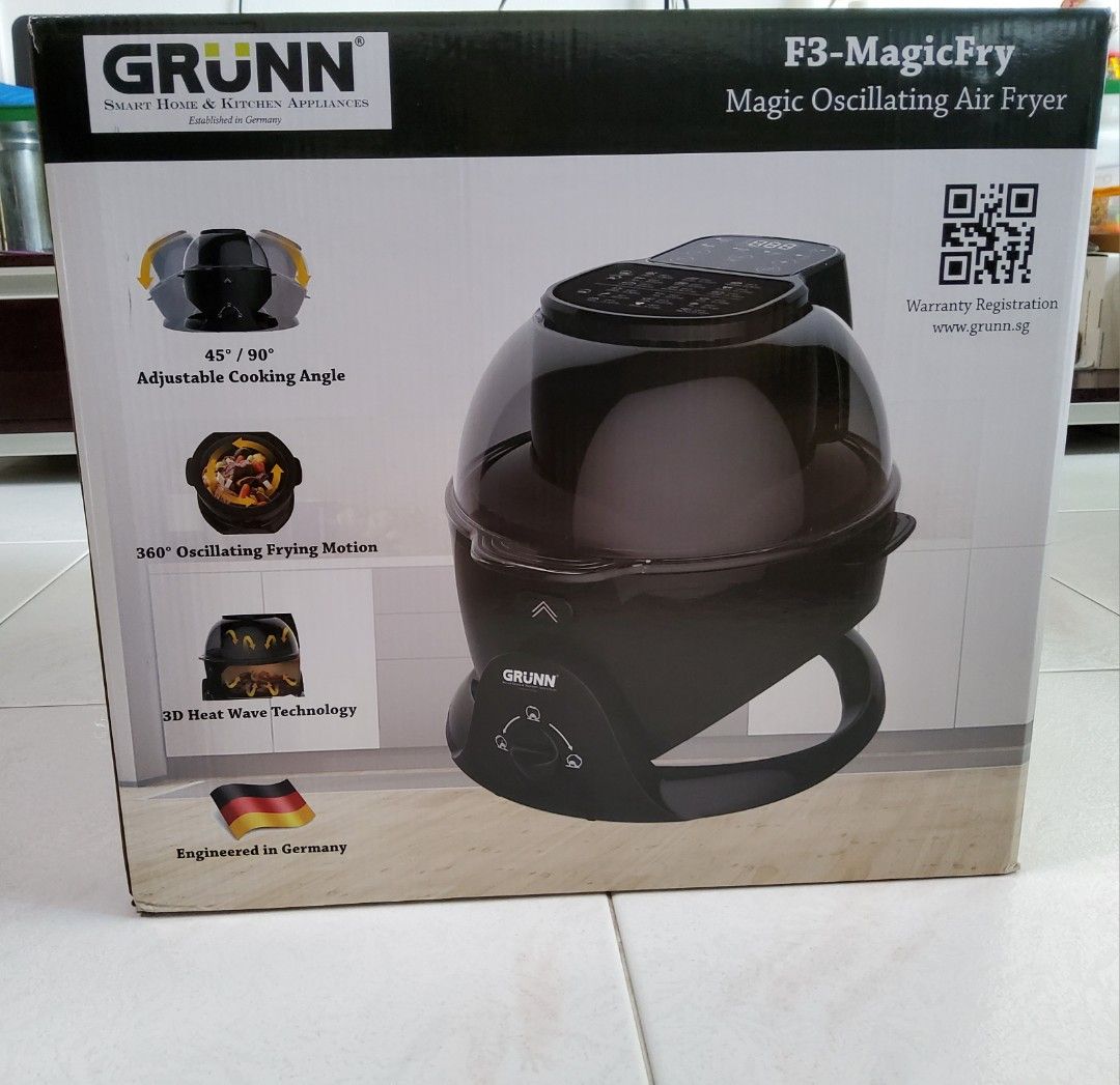 GRUNN F3-MagicFry Magic Oscillating Air Fryer, TV & Home Appliances ...