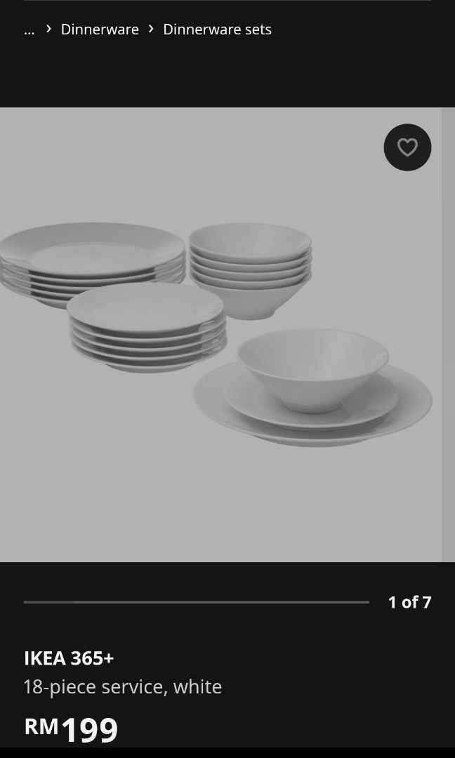 IKEA dinnerware set, Furniture & Home Living, Kitchenware & Tableware ...