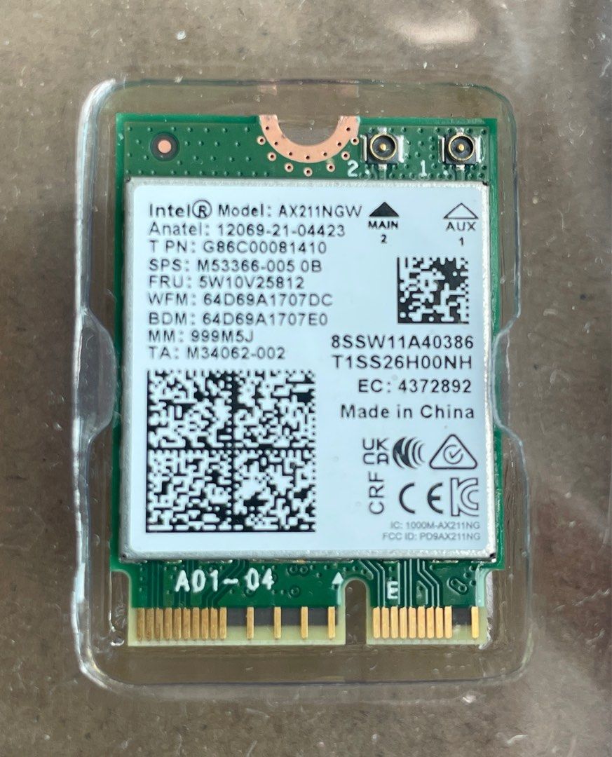 Intel AX211 WIFI6E Wireless Card Adapter, Computers & Tech, Parts ...