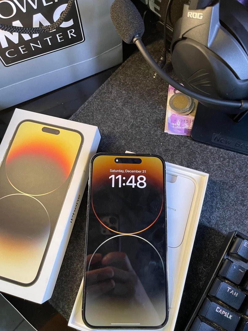 Iphone 14 promax ntc factory unlock complete gold, Mobile Phones ...