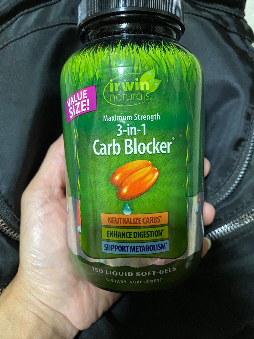 Irwin Naturals 3-in-1 carb blocker, Health & Nutrition, Health ...