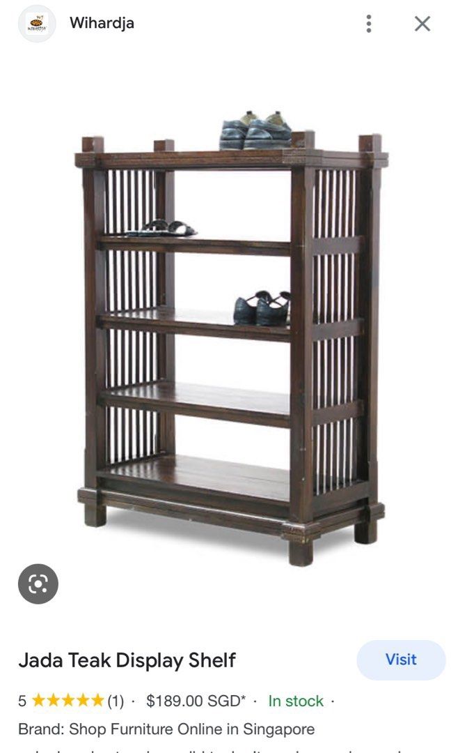 Jada Teak Display Shelf, Furniture & Home Living, Furniture, Shelves ...
