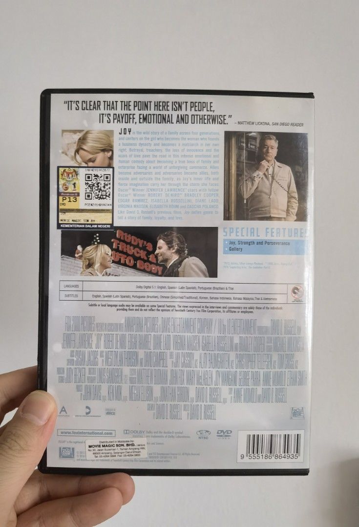 Jennifer Lawrence Joy DVD, Hobbies & Toys, Music & Media, CDs & DVDs on ...