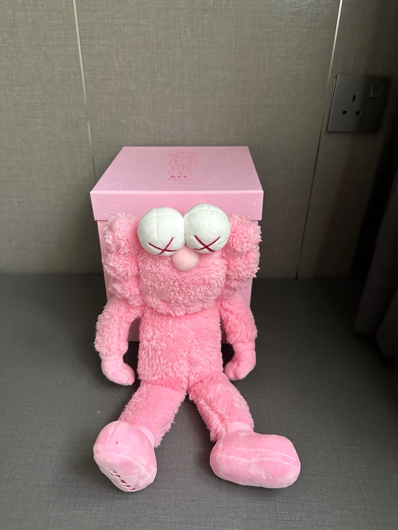 Kaws BFF Pink Plushie, Hobbies & Toys, Toys & Games on Carousell
