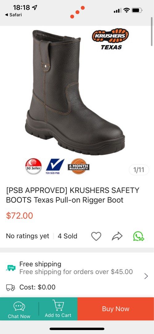 Krushers Safety Boots, Men's Fashion, Footwear, Boots on Carousell