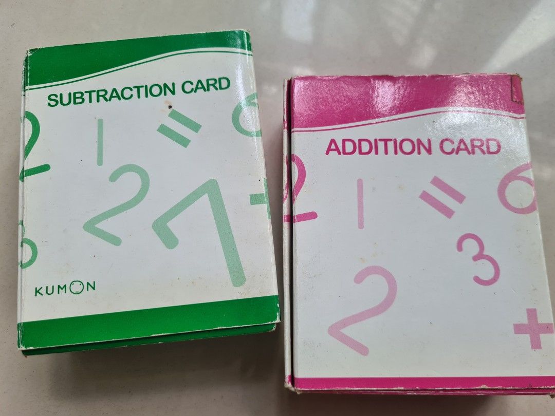 Kumon addition and subtraction flashcards, Hobbies & Toys, Toys & Games ...