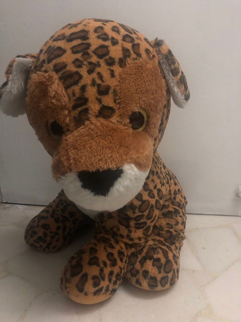 Large leopard soft toy 60cm, Hobbies & Toys, Toys & Games on Carousell