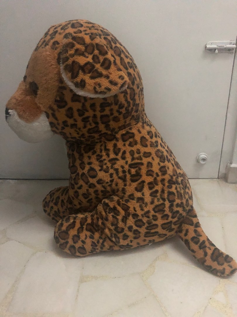 Large leopard soft toy 60cm, Hobbies & Toys, Toys & Games on Carousell