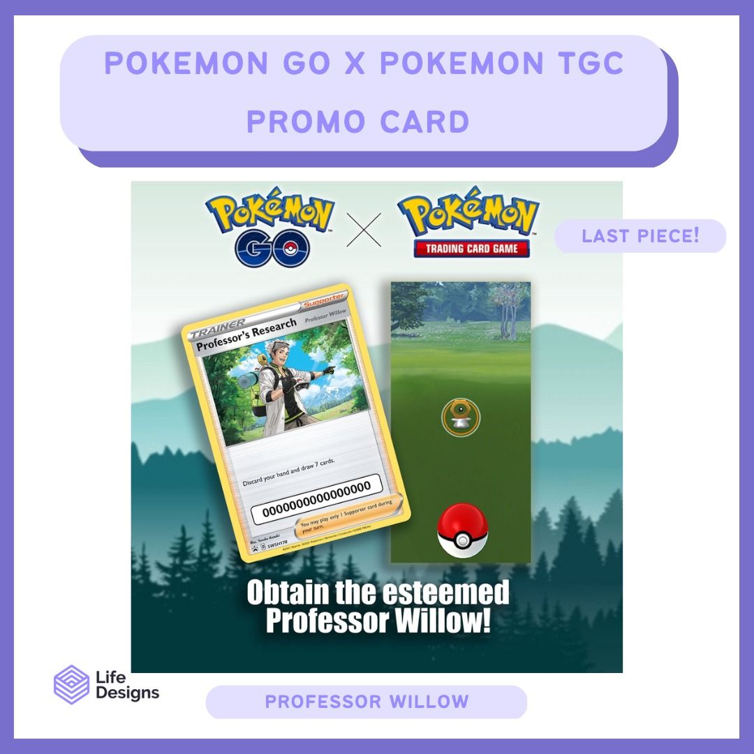 [LAST PIECE] Pokemon GO x Pokemon TGC Professor Willow Promo Card ...