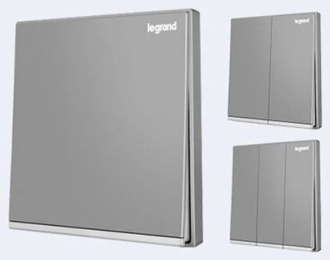 Legrand Galion dark silver 1-gang & 2-gang 1-way switches, TV & Home ...