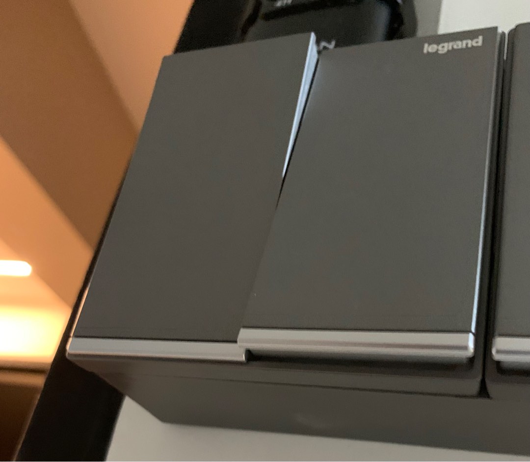 Legrand Galion dark silver 1-gang & 2-gang 1-way switches, TV & Home ...