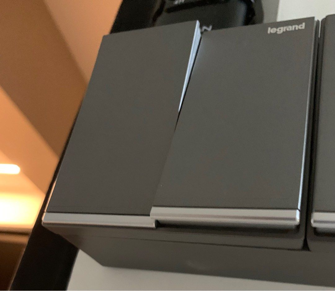 Legrand Galion dark silver 1-gang & 2-gang 1-way switches, TV & Home ...