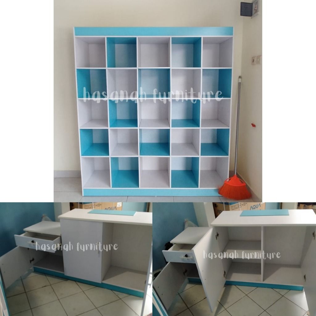 Lemari rak dan meja laundry pakaian satu paket | Meja kasir | Rak ...
