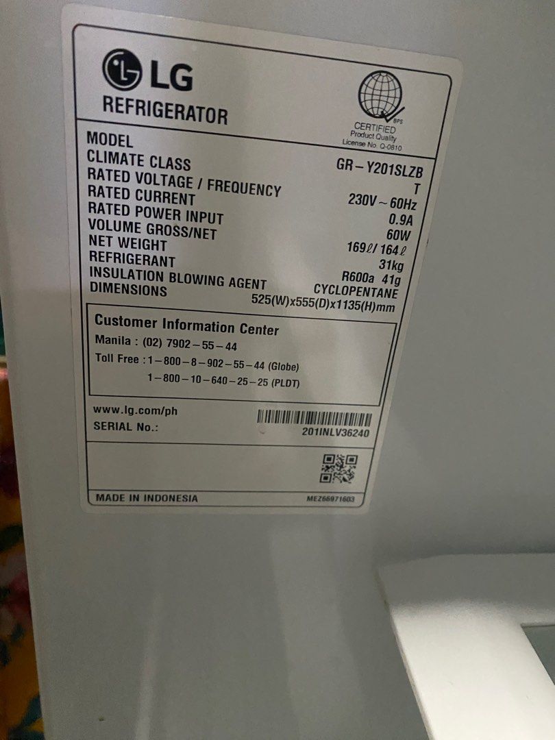 LG INVERTER REFRIGERATOR, TV & Home Appliances, Kitchen Appliances ...