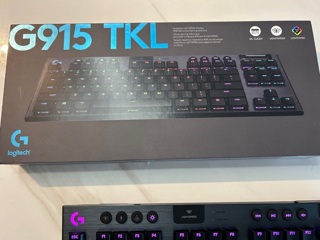 Logitech G915 TKL clicky keys gaming keyboard, Computers & Tech, Parts ...
