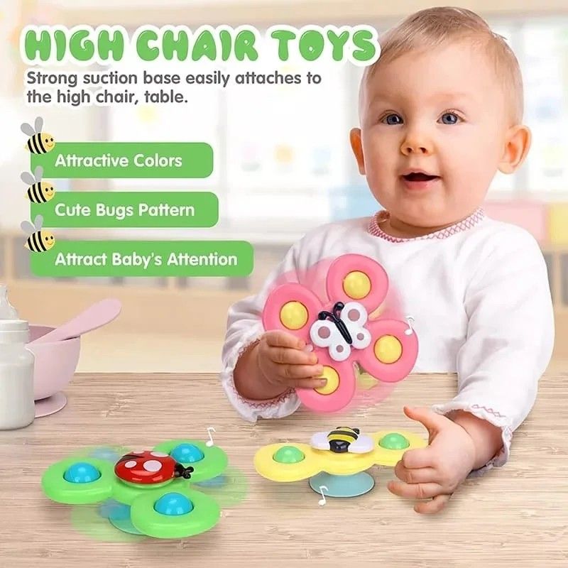 Mainan Sensori Motorik Anak Spinning Sensory Fine Motor Skill Suction ...